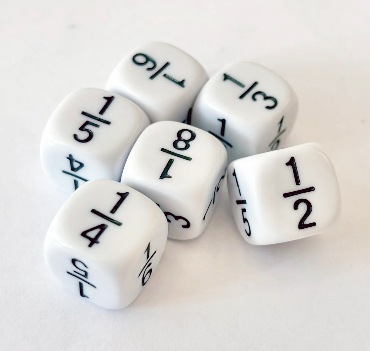 Fraction dice - 6 pack – SkyRocket Maths